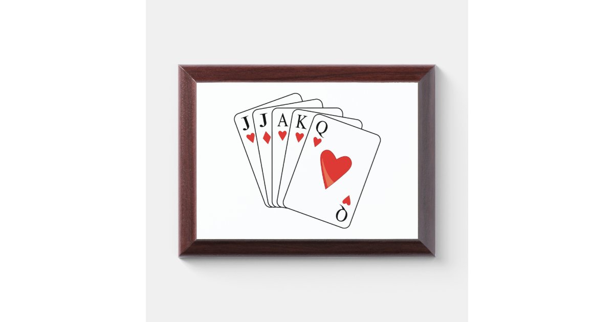 Euchre Playing Cards Award Plaque | Zazzle