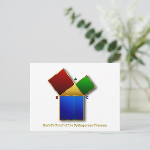 Euclid's Proof of the Pythagorean Theorem. Postcard | Zazzle