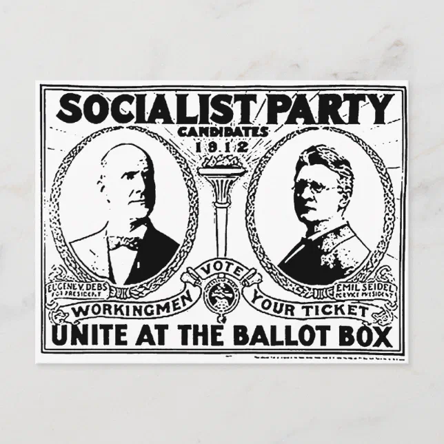 Eugene Debs Campaign Poster Postcard | Zazzle
