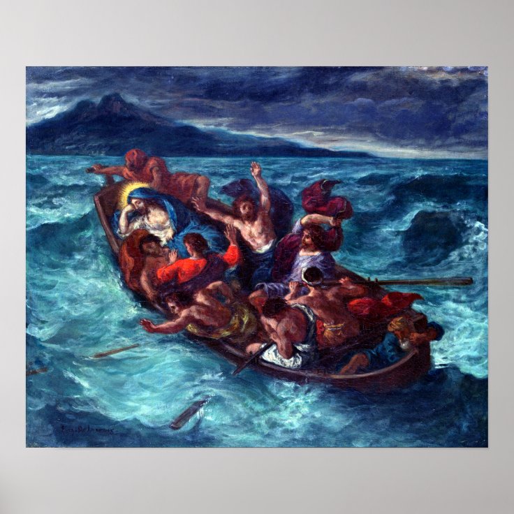 Eugène Delacroix Christ Asleep during the Tempest Poster | Zazzle