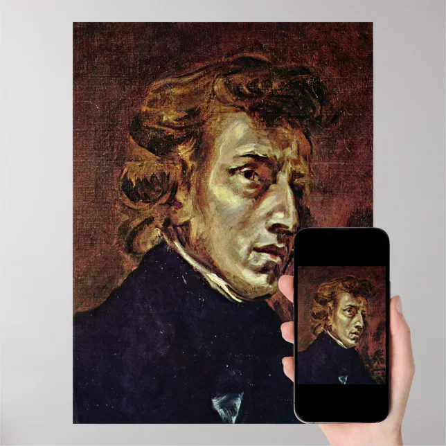 Eugene Delacroix - Portrait of Frederic Chopin Poster | Zazzle