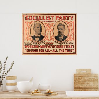 Eugene V. Debs Socialist Party 1908 Poster | Zazzle