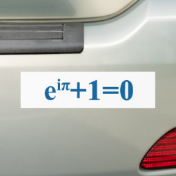 Eular math equation bumper sticker | Zazzle
