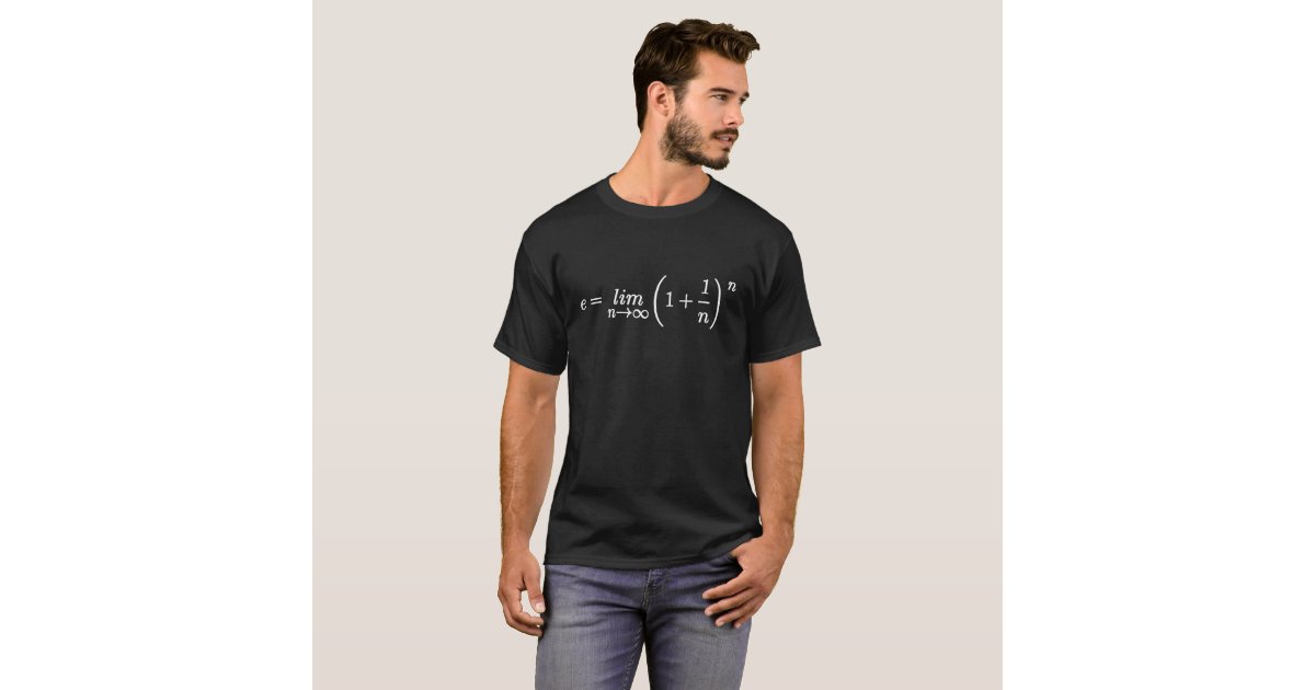 Euler's Number Equation Number E Mathematical T-Shirt | Zazzle