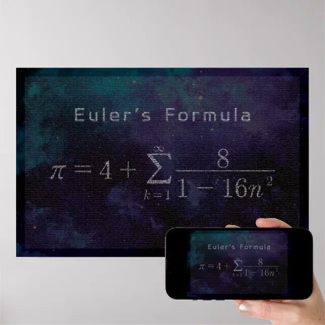 Euler's Pi Formula - Math Poster | Zazzle