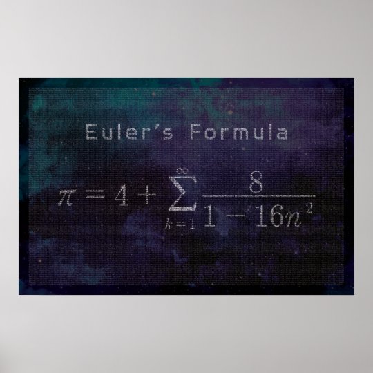 Euler's Pi Formula - Math Poster | Zazzle.com