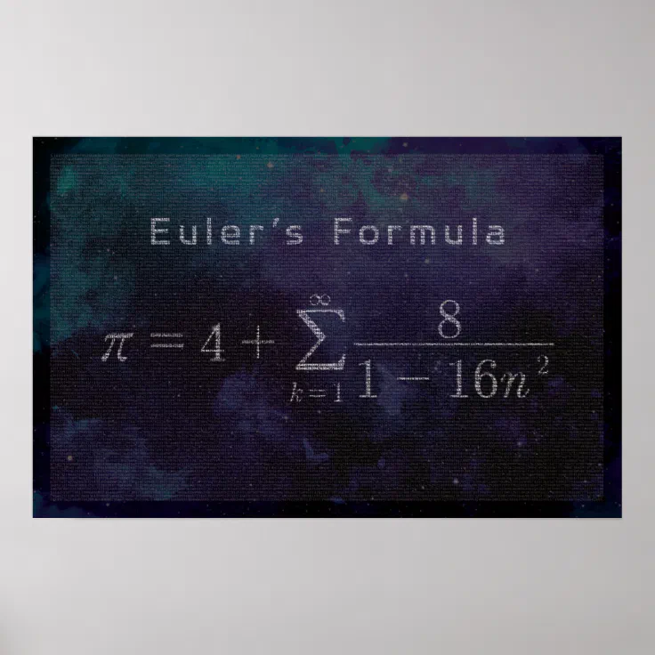Euler's Pi Formula - Math Poster | Zazzle