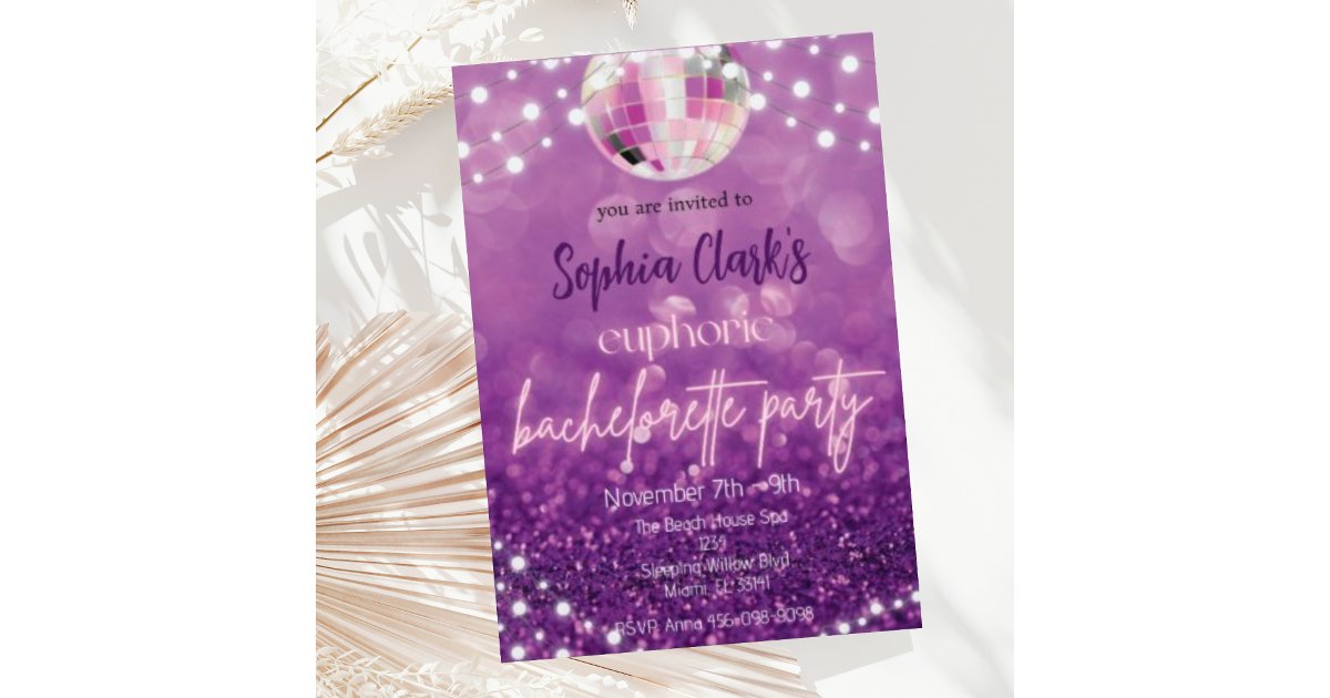Euphoria Bachelorette Party Invitation | Zazzle