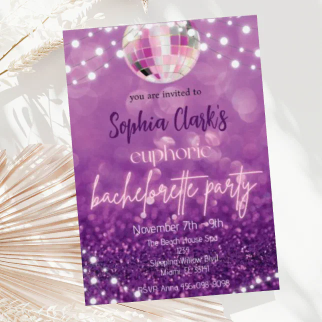 Euphoria Bachelorette Party Invitation | Zazzle