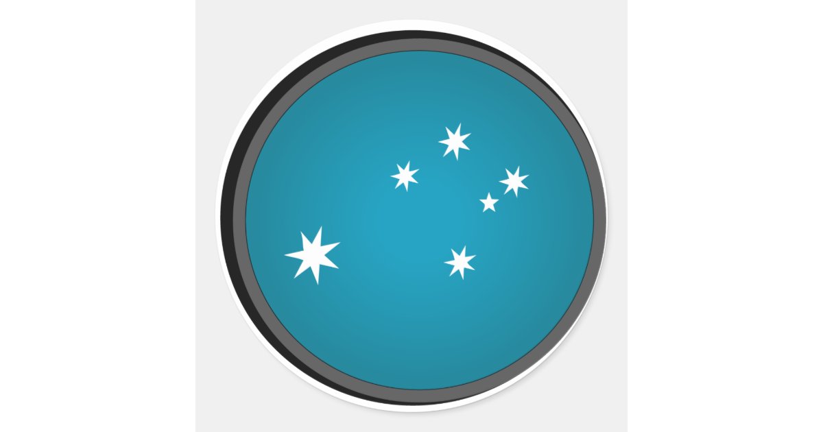 Eureka Flag Classic Round Sticker | Zazzle