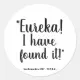 Eureka! I have found it - Archimedes Classic Round Sticker | Zazzle