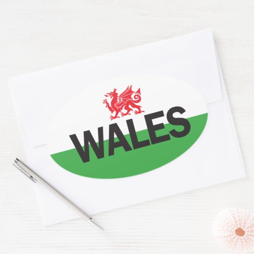 Euro Oval Wales Car Sticker | Zazzle