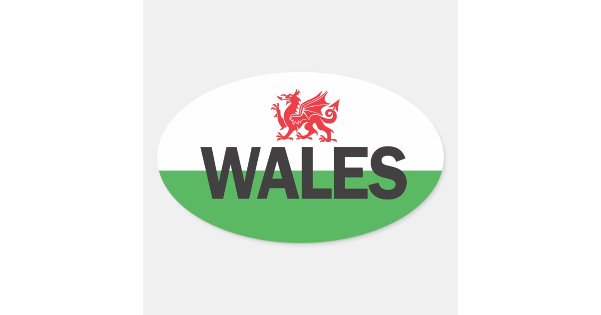 Euro Oval Wales Car Sticker | Zazzle