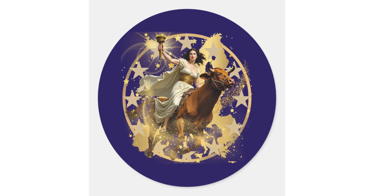 Europa Aurora Classic Round Sticker | Zazzle