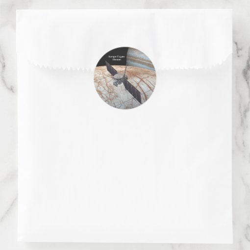 Europa Clipper Mission Spacecraft Classic Round Sticker | Zazzle