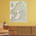 " Europe: 1954 Northern Europe detailed MAP ... Poster | Zazzle