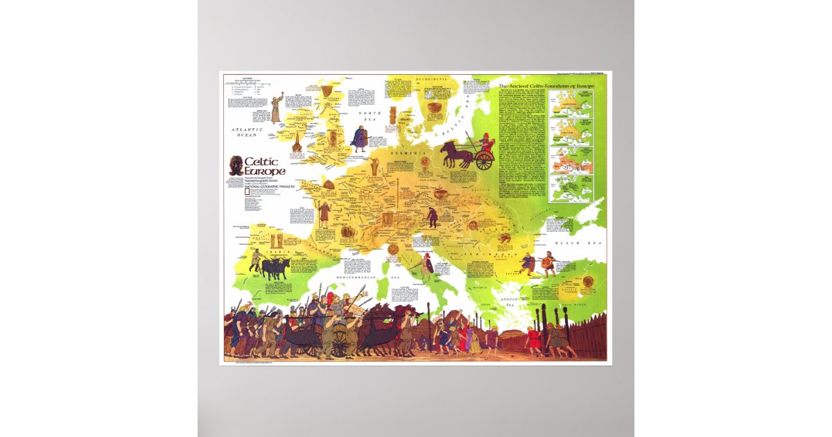 " Europe: 1977 - The Celtic History Map ... Poster | Zazzle