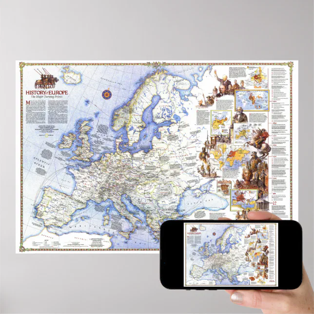 " Europe: 1983 - Detaillierte Geschichtskarte ... Poster | Zazzle