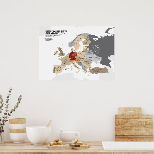 Europe According to Germany Poster | Zazzle