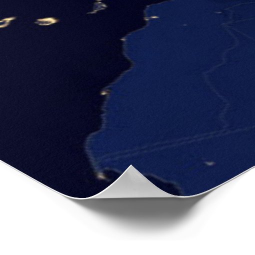 Europe at Night Poster | Zazzle