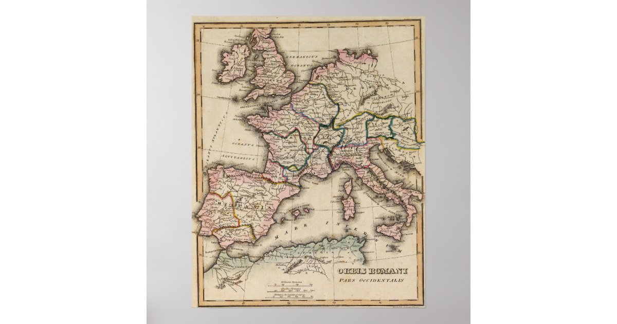 Europe Atlas Map Poster | Zazzle