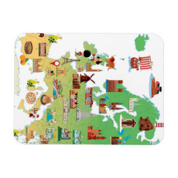 Europe Cartoon Map Magnet | Zazzle