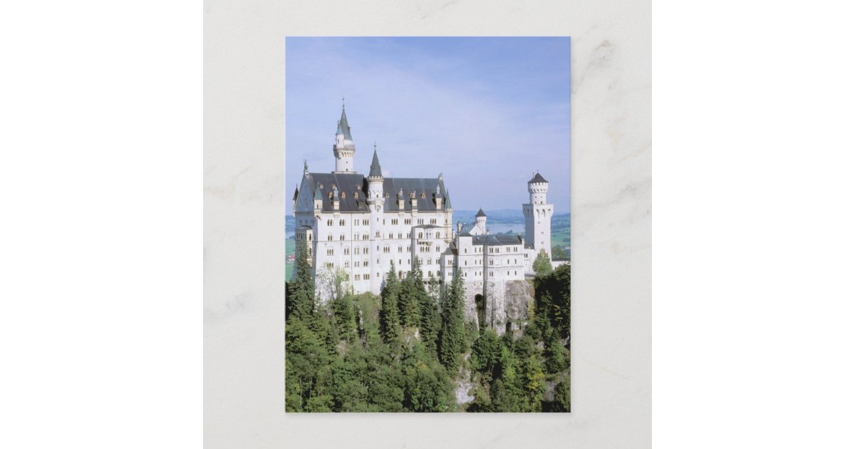 Europe, Germany, Neuschwanstein Castle, built Postcard | Zazzle