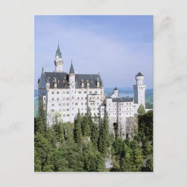 Europe, Germany, Neuschwanstein Castle, built Postcard | Zazzle