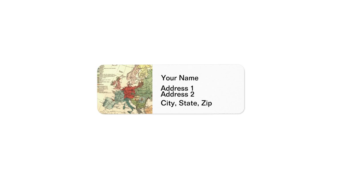 Europe Map Countries World Antique Label | Zazzle