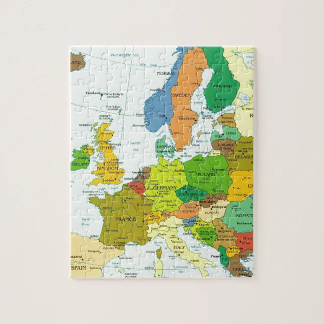 Europe map jigsaw puzzle | Zazzle