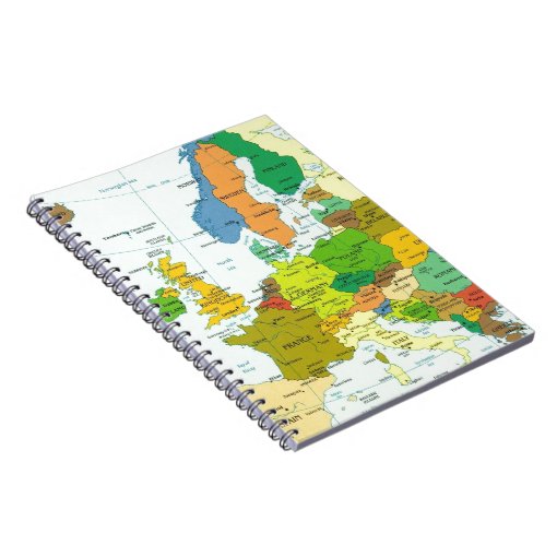 Europe map notebook | Zazzle