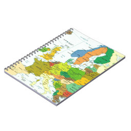 Europe map notebook | Zazzle