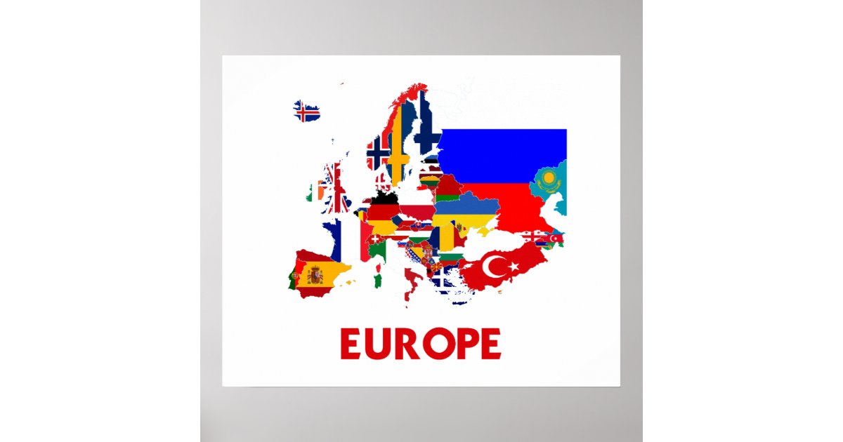 EUROPE MAP POSTER | Zazzle