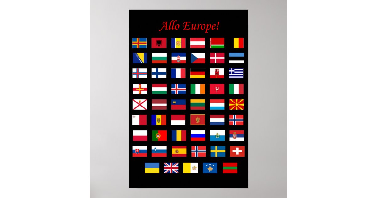 European Countries Flags poster | Zazzle
