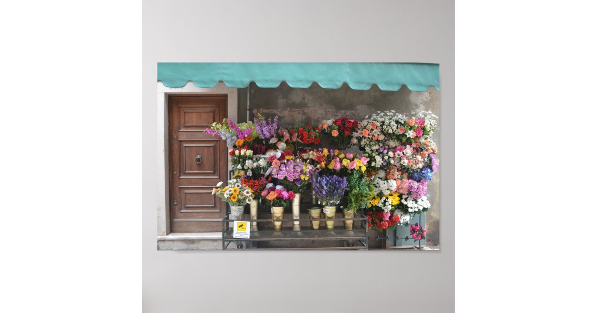 European Flower Shop Poster | Zazzle