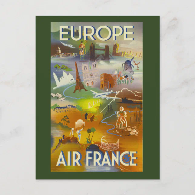 European Travel Postcard | Zazzle