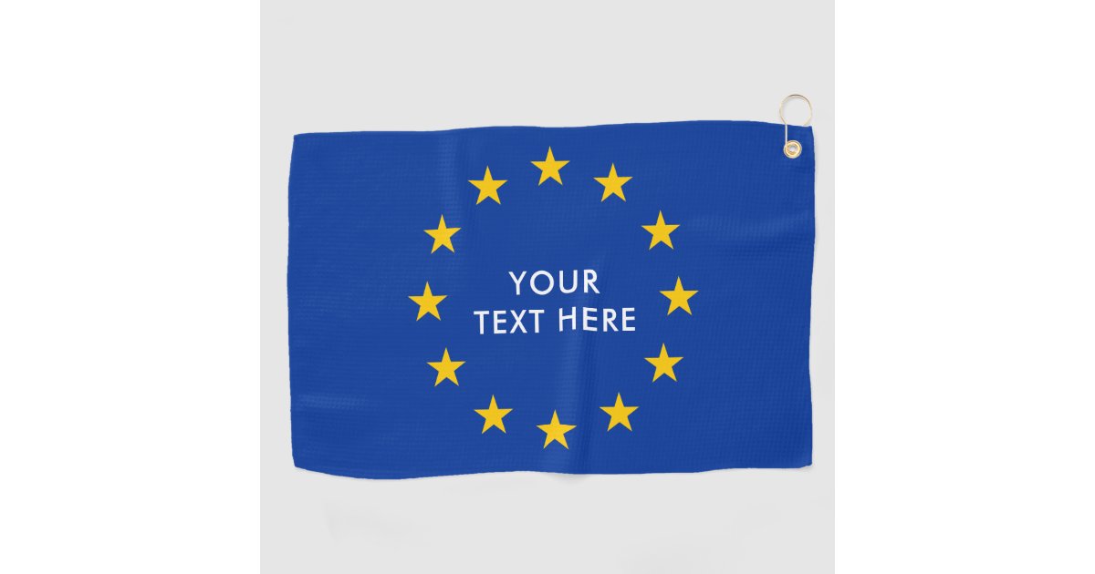 European Union EU flag personalized Golf Towel | Zazzle