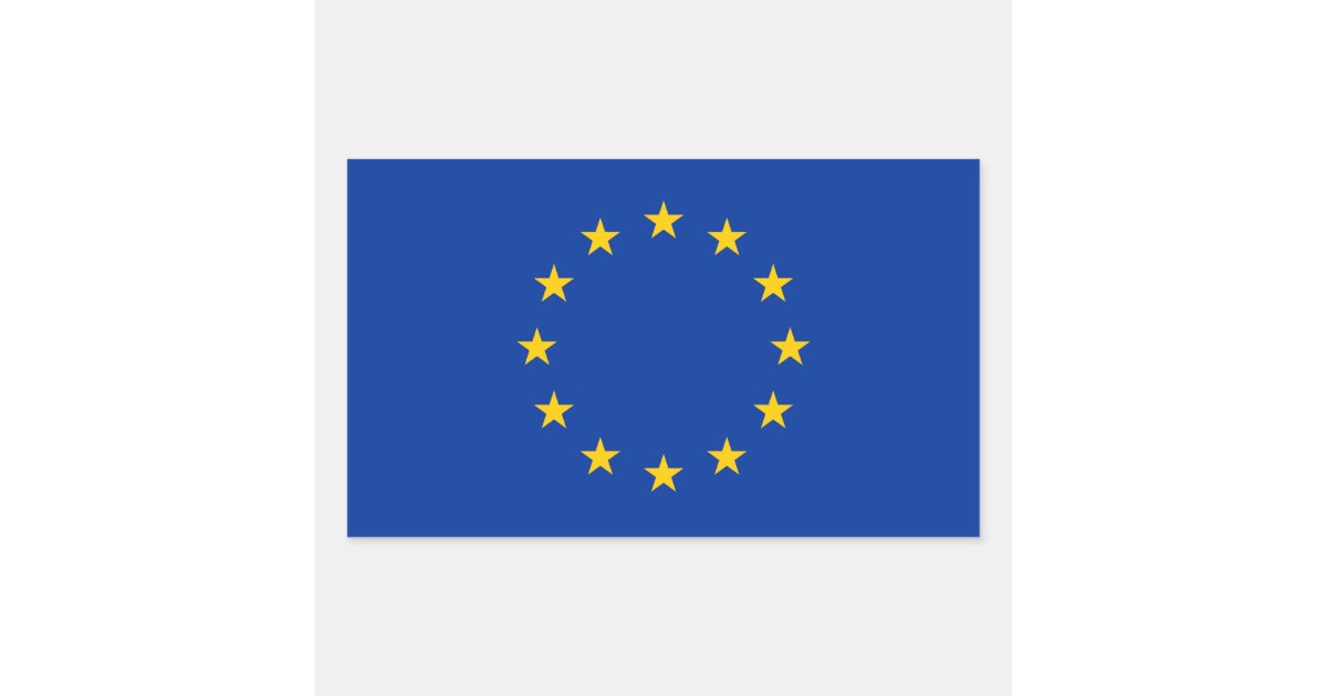 European Union - EU Flag Rectangular Sticker | Zazzle