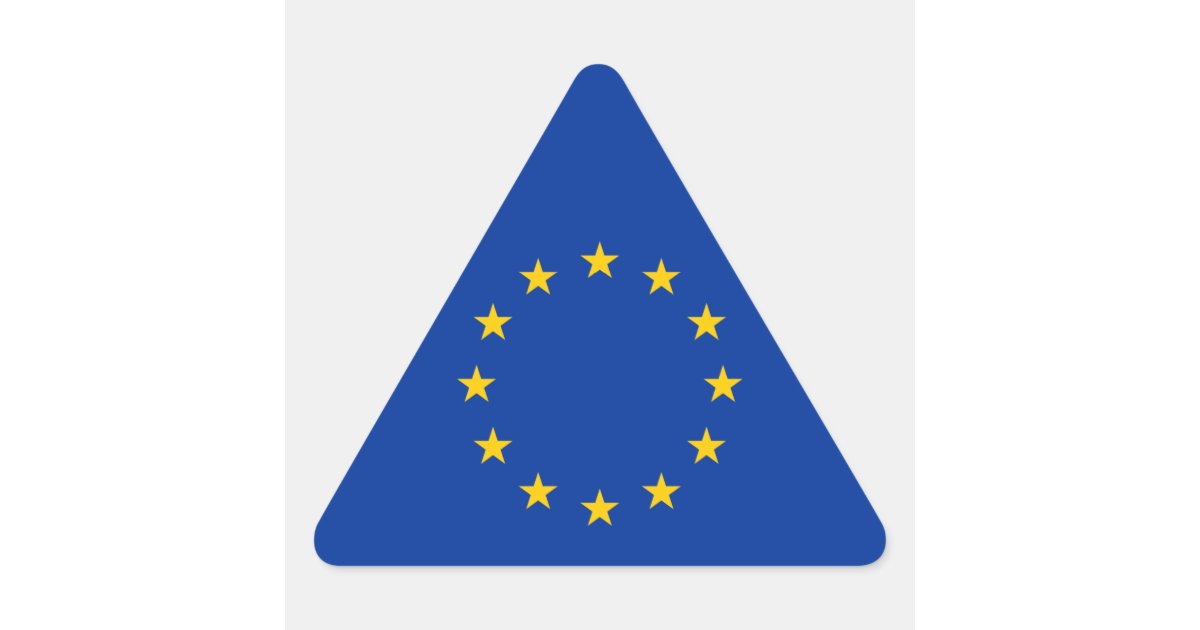 European Union - EU Flag Triangle Sticker | Zazzle