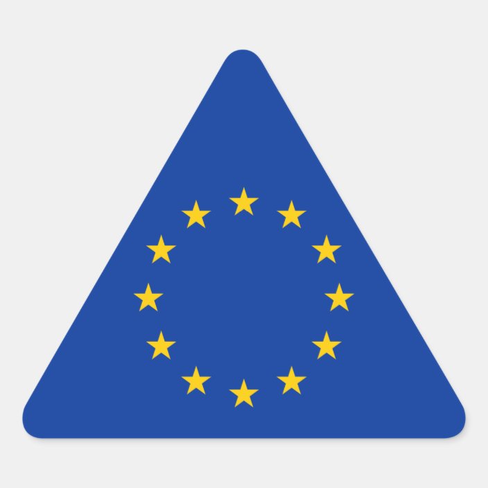 European Union - EU Flag Triangle Sticker | Zazzle.com