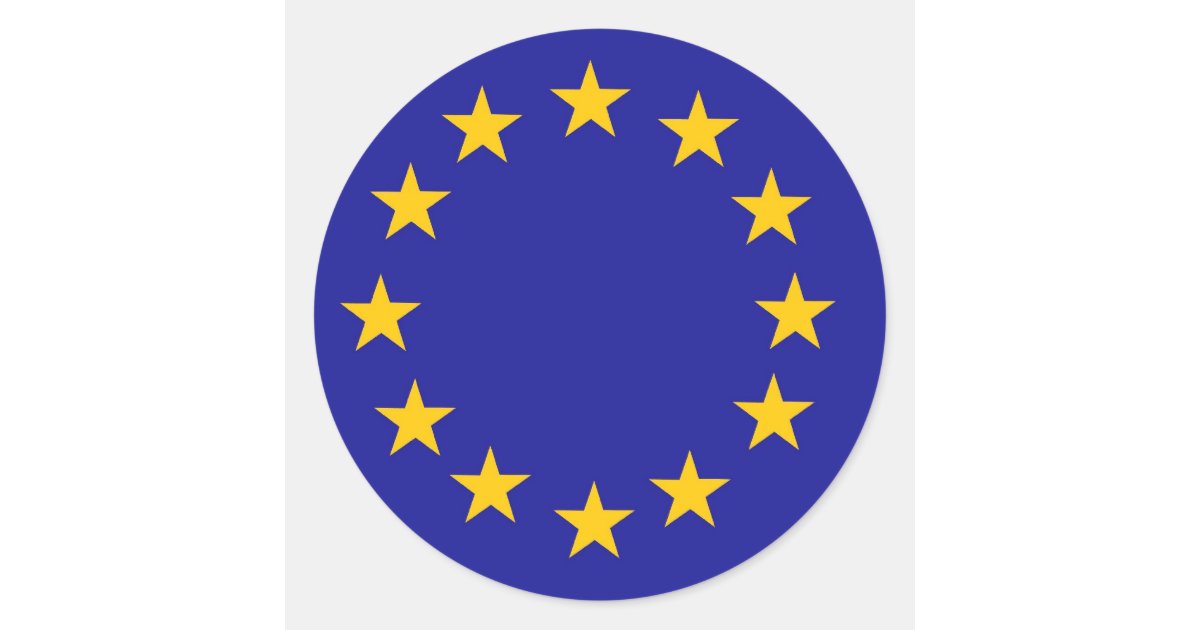 European Union Flag Classic Round Sticker | Zazzle