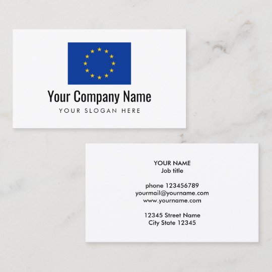 European Union flag company business card template | Zazzle.com