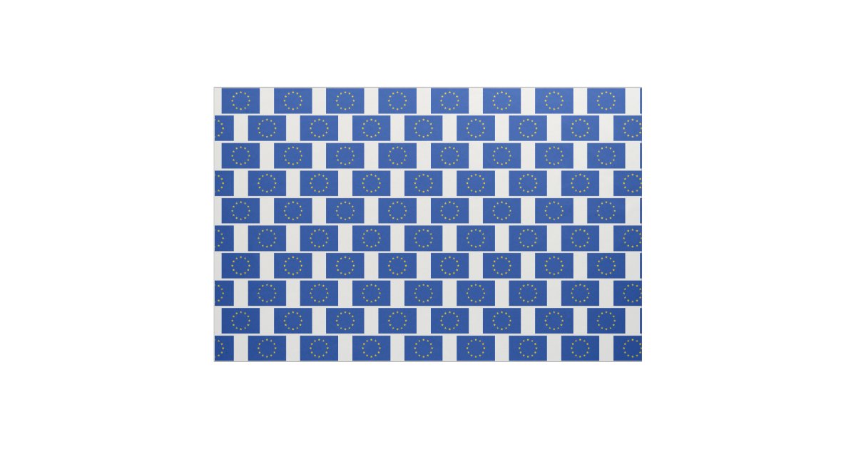 European Union flag pattern DIY fabric textile | Zazzle