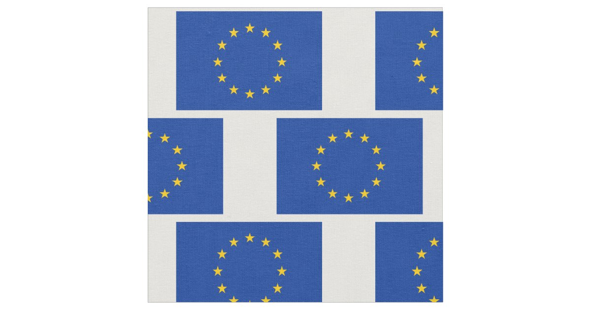 European Union flag pattern DIY fabric textile | Zazzle