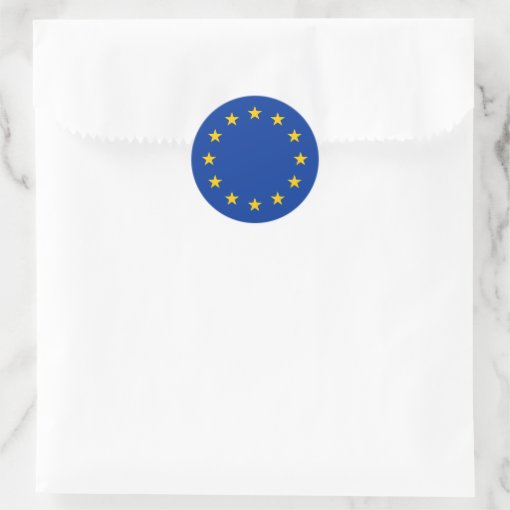 European Union flag round stickers | Eu Europe | Zazzle