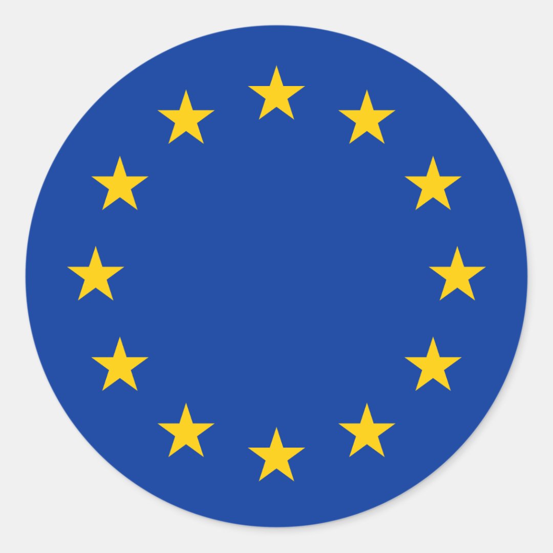 European Union flag round stickers | Eu Europe | Zazzle