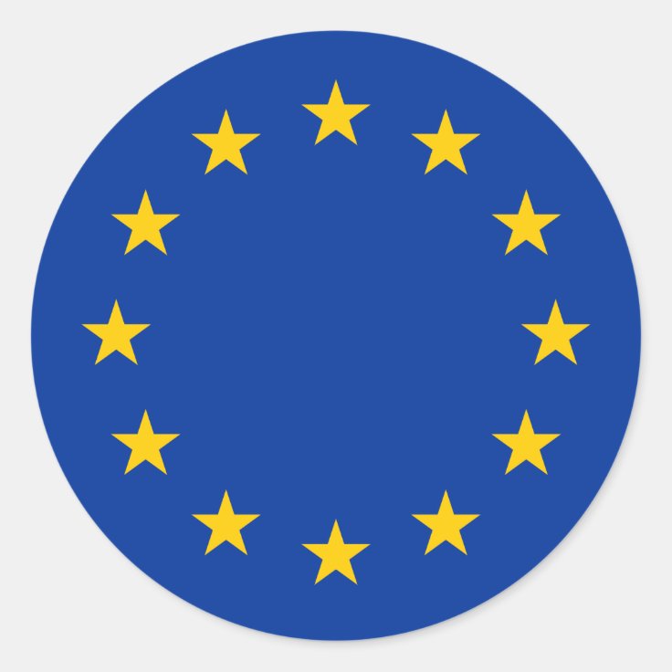 European Union flag round stickers | Eu Europe | Zazzle