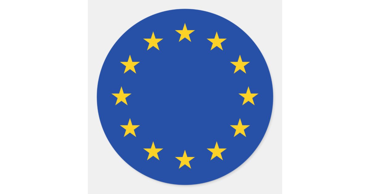 European Union flag round stickers | Eu Europe | Zazzle