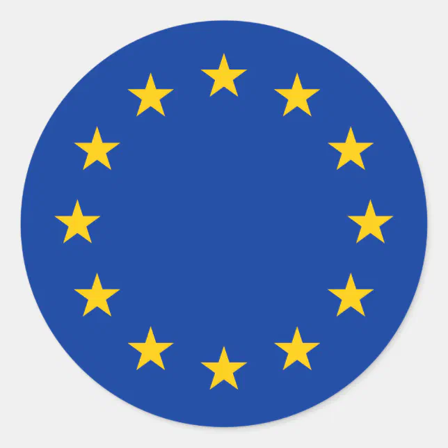 European Union flag round stickers | Eu Europe | Zazzle