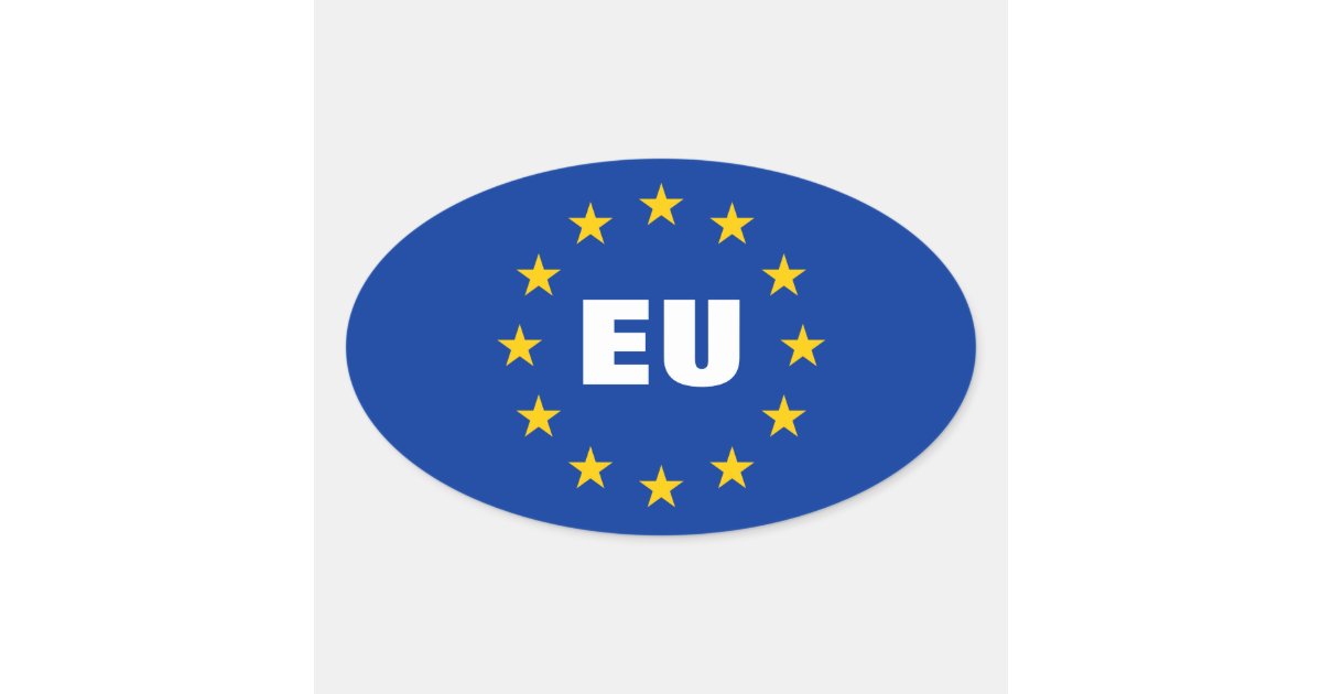 European Union flag stickers | Customizable EU | Zazzle